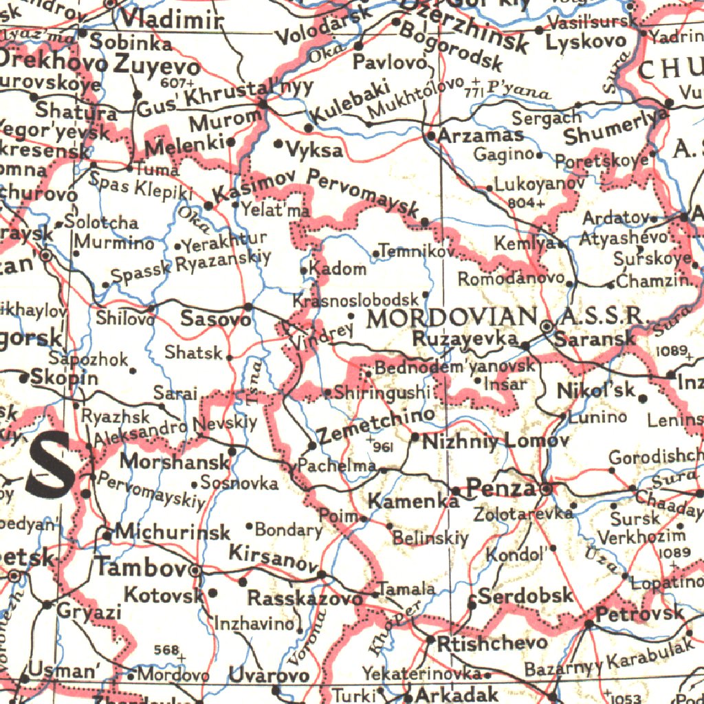 Western Soviet Union 1959 Map by National Geographic | Avenza Maps