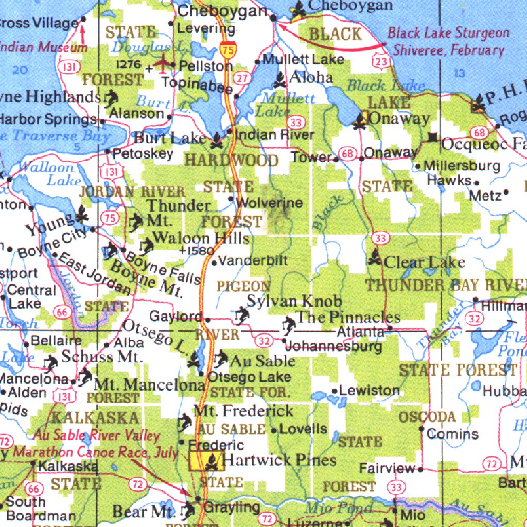 Wisconsin, Michigan, & The Great Lakes 1973 Map by National Geographic ...