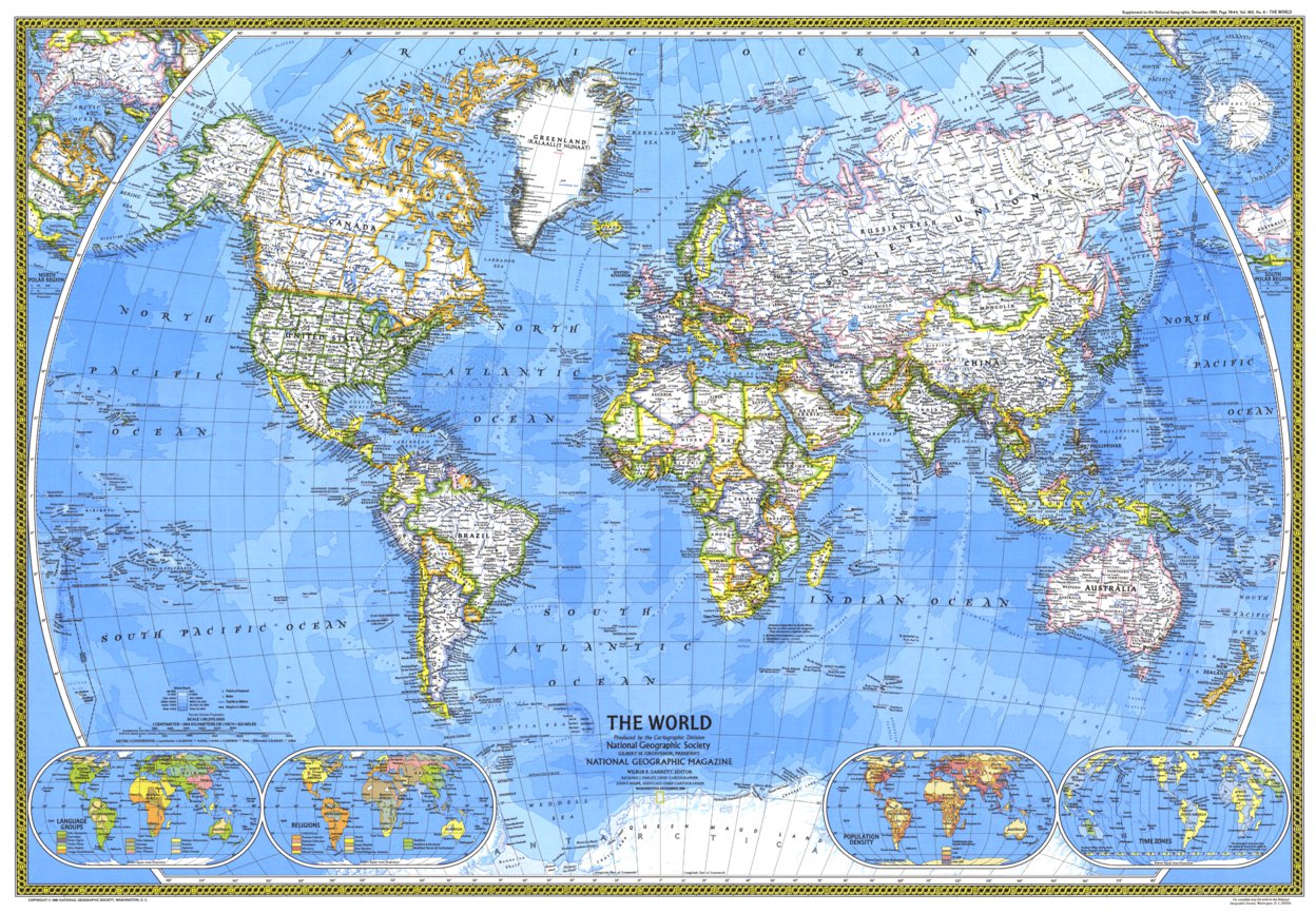 World 1981 Map by National Geographic | Avenza Maps