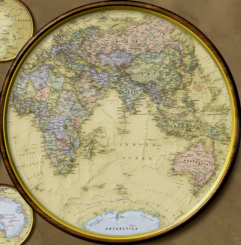 World Hemispheres (Eastern) Map by National Geographic | Avenza Maps