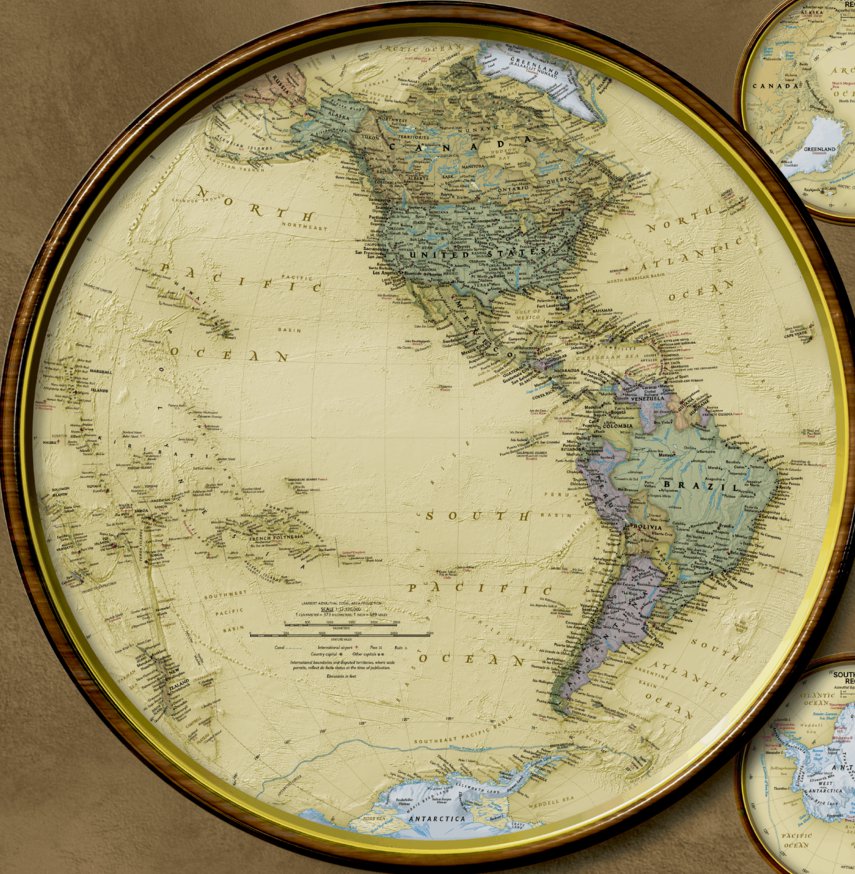 World Hemispheres (Western) Map by National Geographic | Avenza Maps