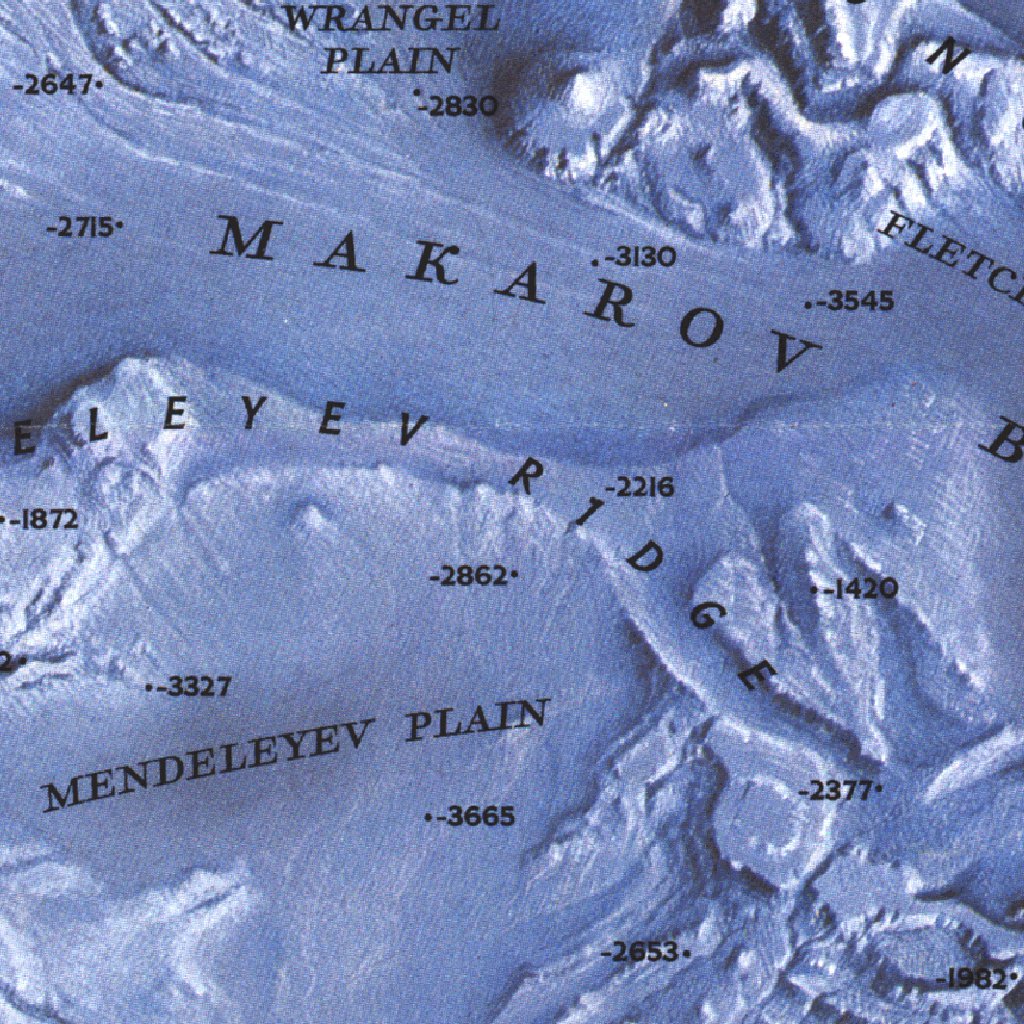 World Ocean Floors, Arctic Ocean 1990 Map by National Geographic ...