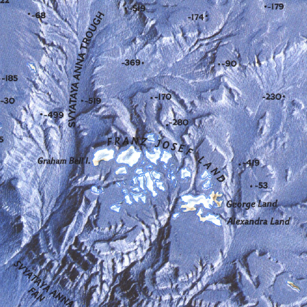 World Ocean Floors, Arctic Ocean 1990 Map by National Geographic ...