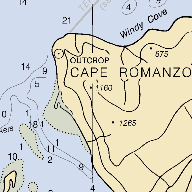 Approaches To Cape Romanzof Map by National Oceanographic & Atmospheric ...