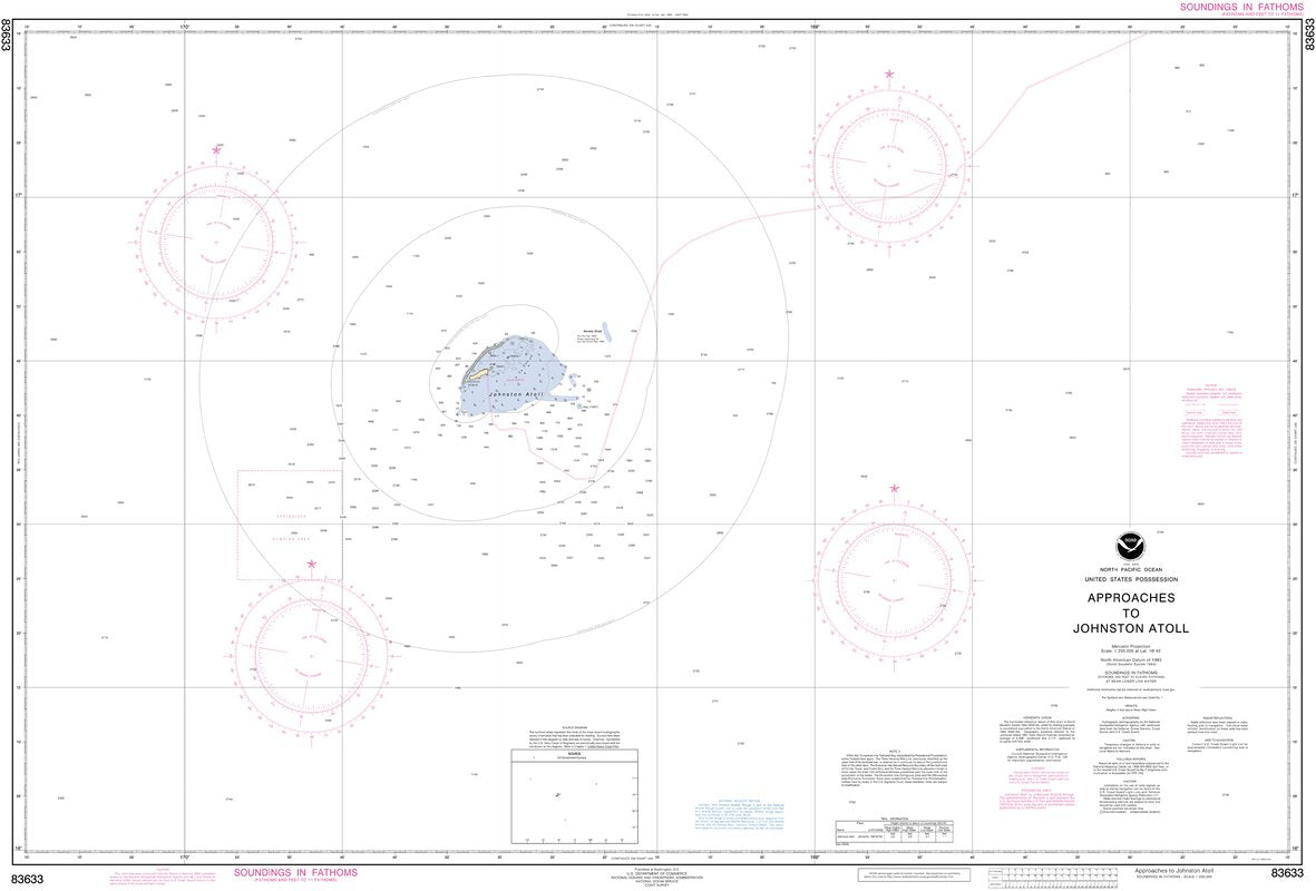 Approaches To Johnston Atoll Map by National Oceanographic ...