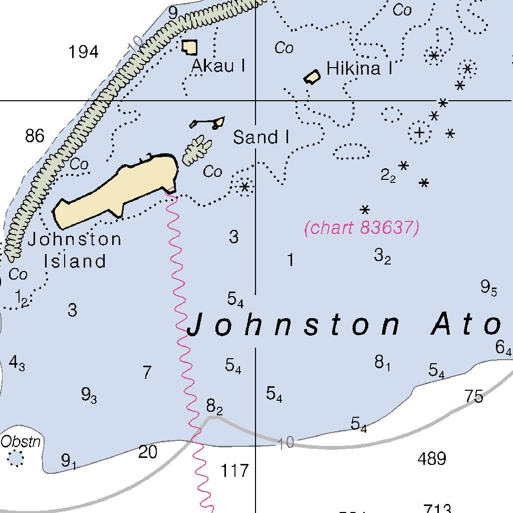 Approaches To Johnston Atoll Map by National Oceanographic ...