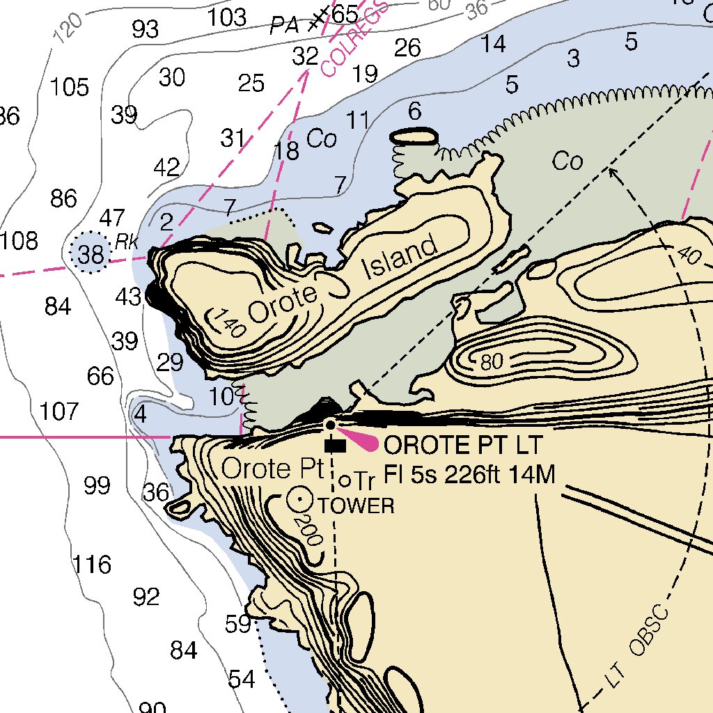 Apra Harbor Island Of Guam Map by National Oceanographic & Atmospheric ...