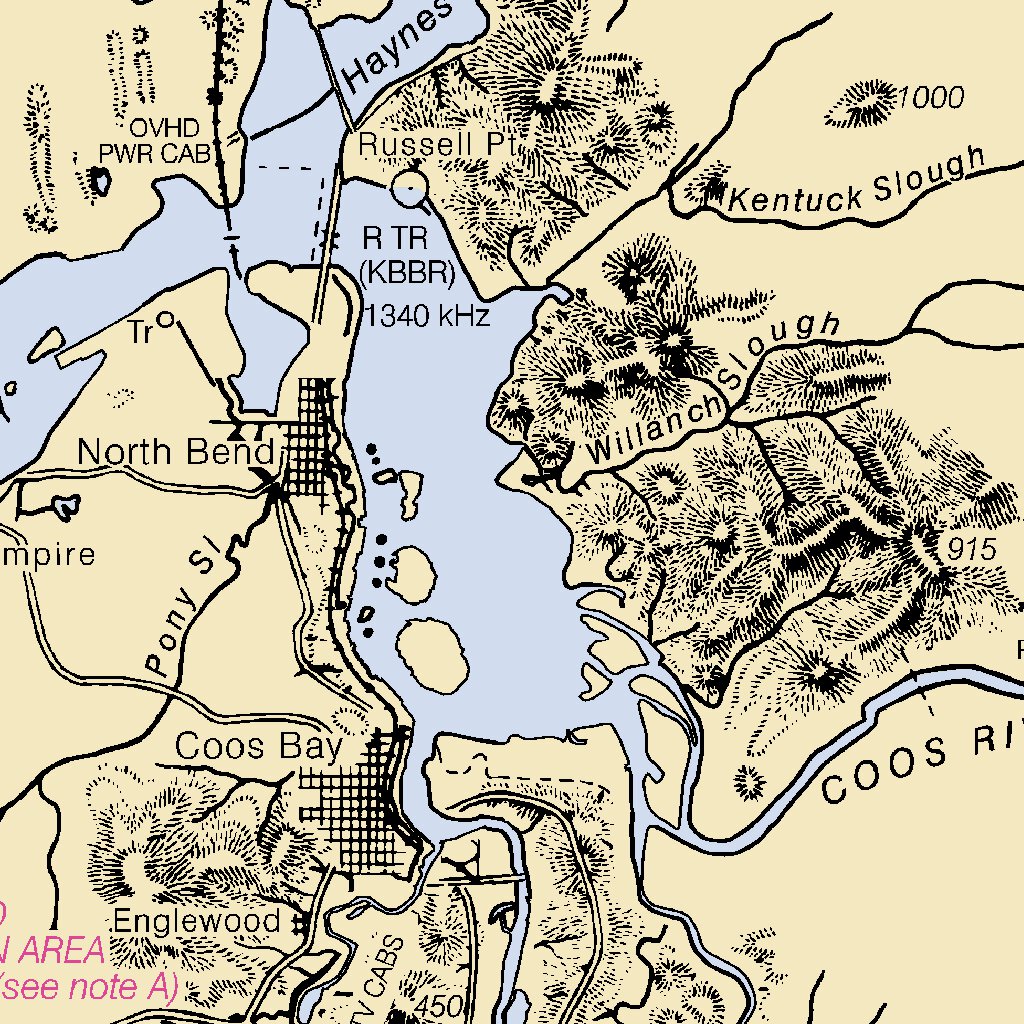 Cape Blanco To Yaquina Head Map by National Oceanographic & Atmospheric ...