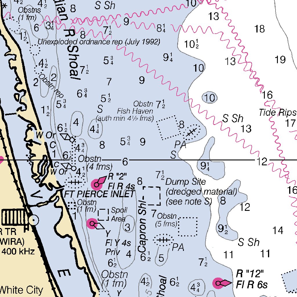 Cape Canaveral To Key West Map by National Oceanographic & Atmospheric ...