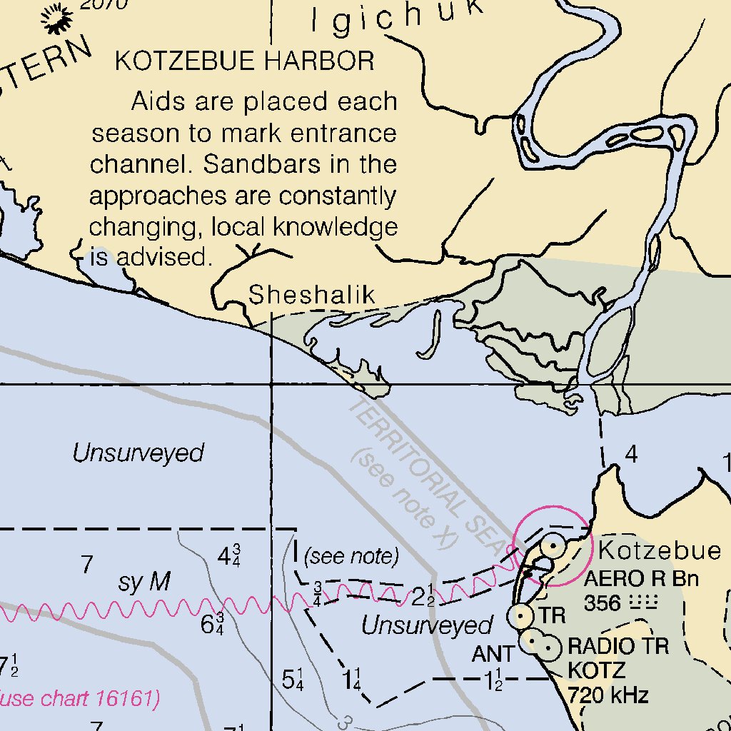 Cape Prince Of Wales To Point Barrow Map by National Oceanographic ...