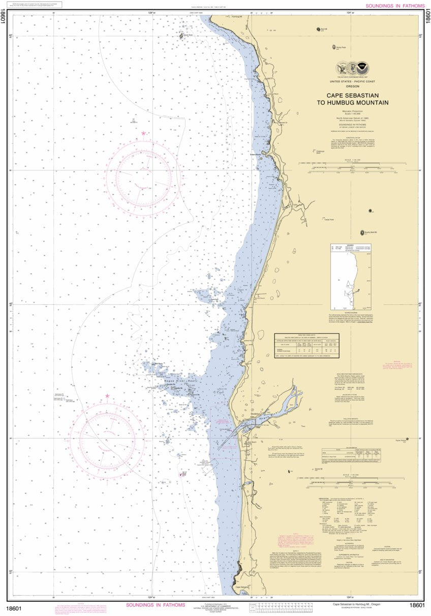 Cape Sebastian To Humbug Mountain Map by National Oceanographic ...