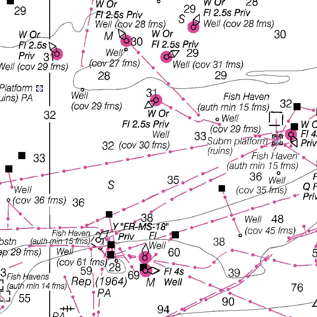 Cape St. George To Mississippi Passes Map by National Oceanographic ...