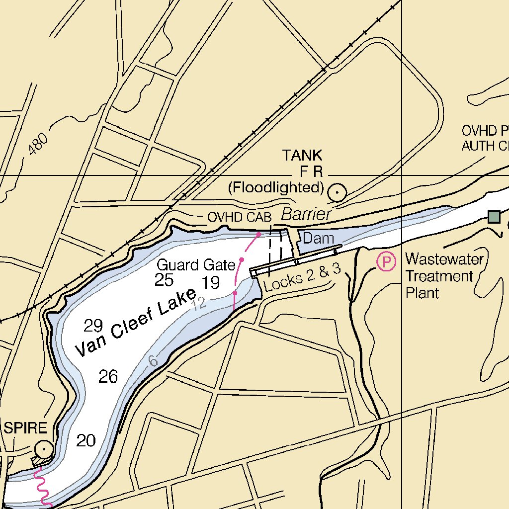 Cayuga Lake Map by National Oceanographic & Atmospheric Administration ...