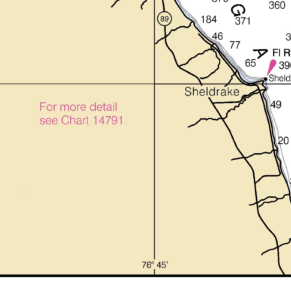Cayuga Lake - Seneca Lake Map by National Oceanographic & Atmospheric ...