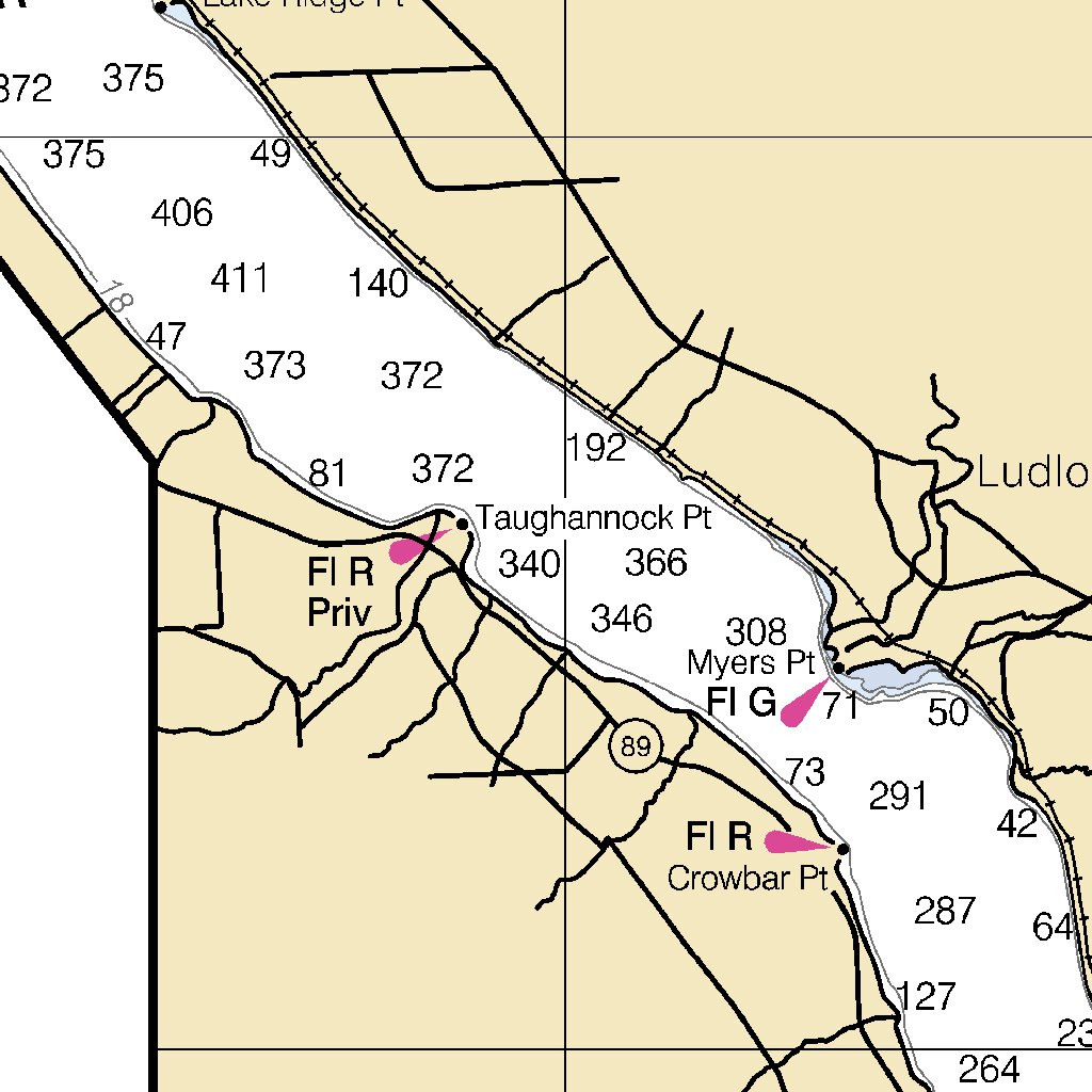 Cayuga Lake - Seneca Lake Map by National Oceanographic & Atmospheric ...