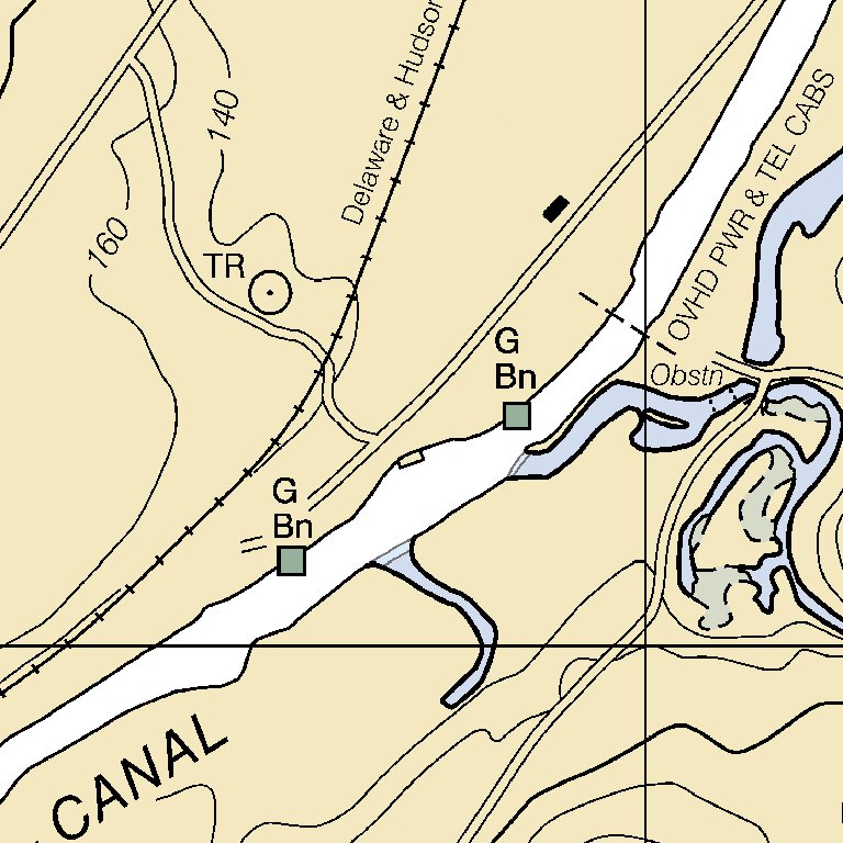 Champlain Canal (22) Map by National Oceanographic & Atmospheric ...
