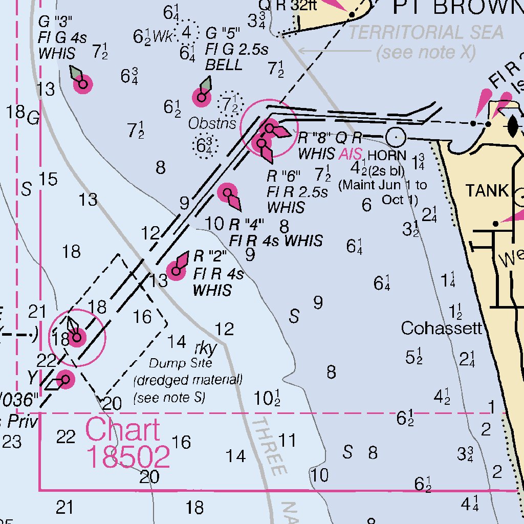 Columbia River To Destruction Island Map by National Oceanographic ...