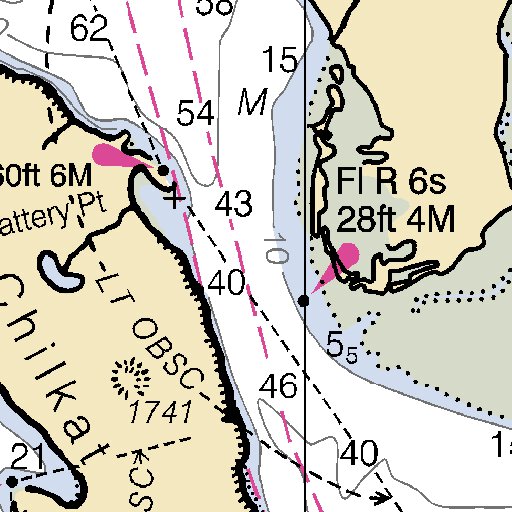 Continuation Of Lynn Canal Map by National Oceanographic & Atmospheric ...