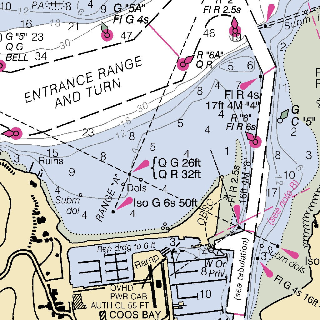 Coos Bay Map by National Oceanographic & Atmospheric Administration ...