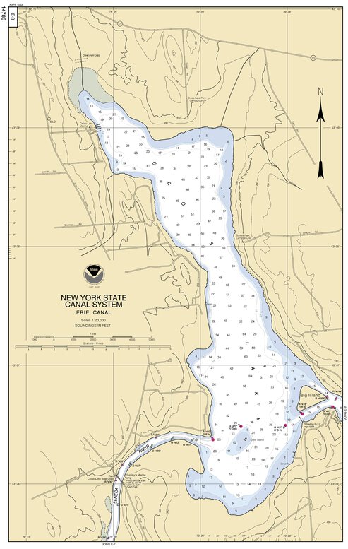 Cross Lake Map by National Oceanographic & Atmospheric Administration ...