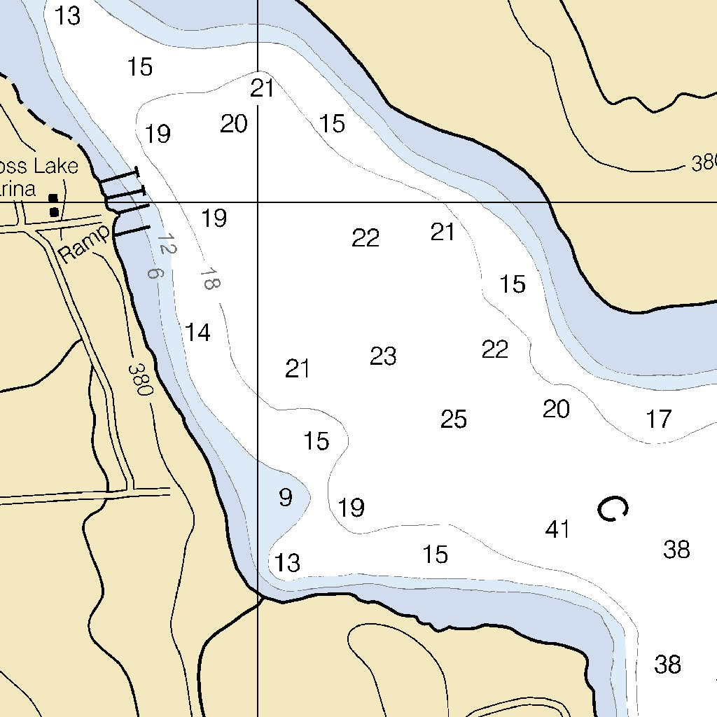 Cross Lake Map by National Oceanographic & Atmospheric Administration ...
