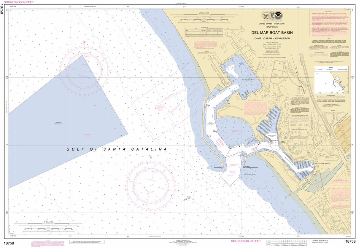 Del Mar Boat Basin Camp Joseph H. Pendleton California Map by National ...