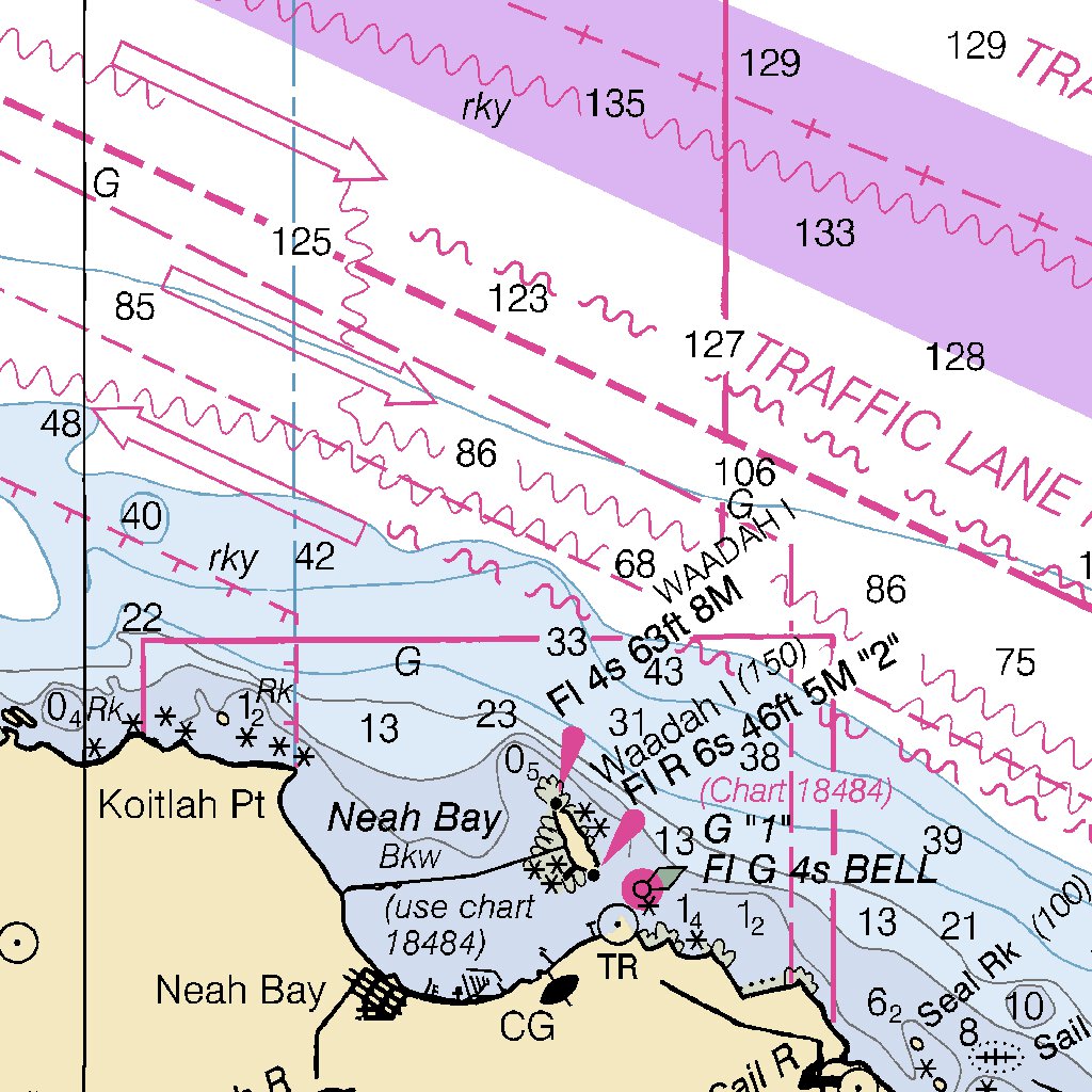 Destruction Island To Amphitrite Point Map by National Oceanographic ...