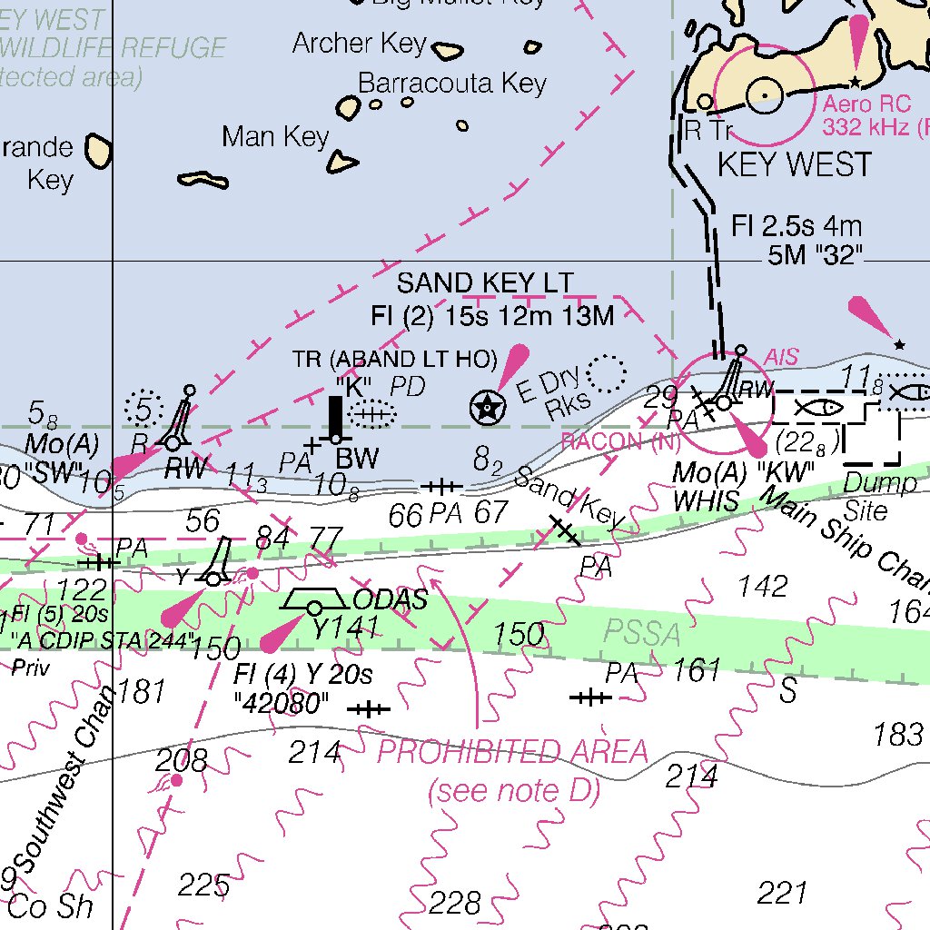 Havana To Tampa Bay (4148 1) Map by National Oceanographic ...