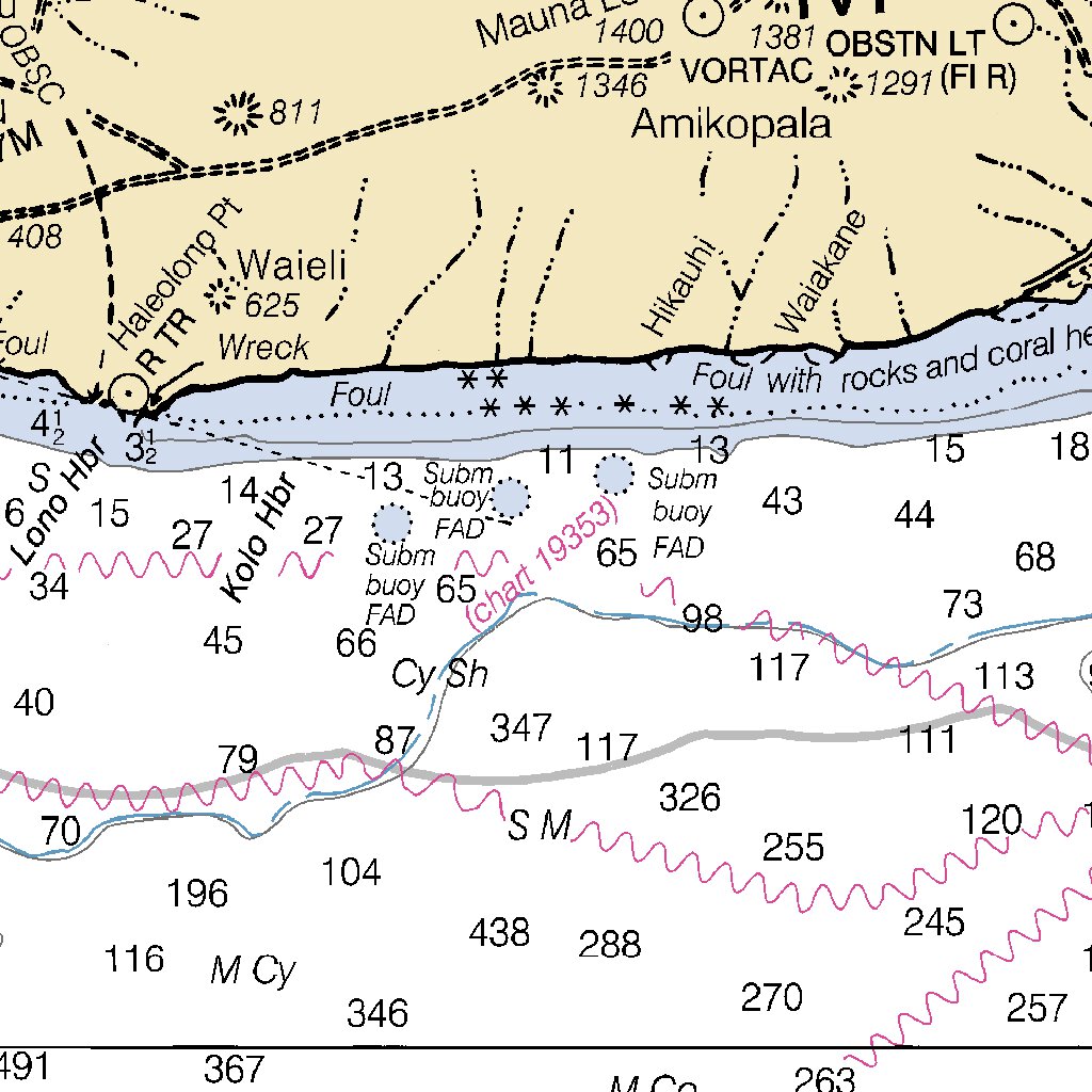 Hawaii To Oahu Map by National Oceanographic & Atmospheric ...