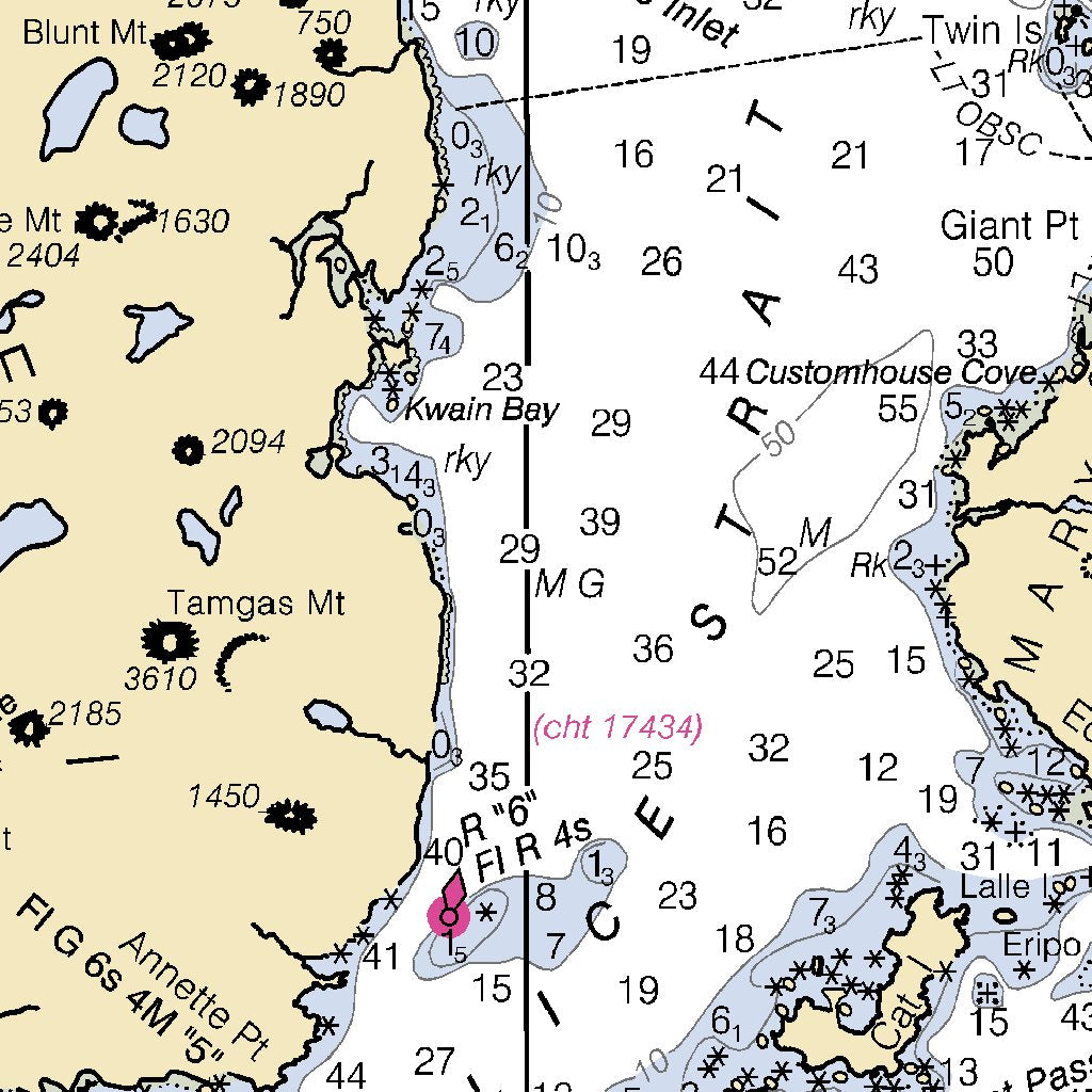 Hecate Strait To Etolin Island Map by National Oceanographic ...