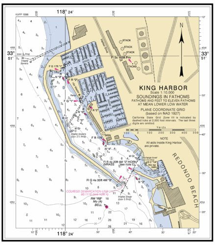 King Harbor Map by National Oceanographic & Atmospheric Administration ...