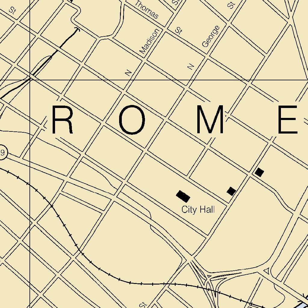 Mohawk River - Erie Canal - Rome Map by National Oceanographic ...