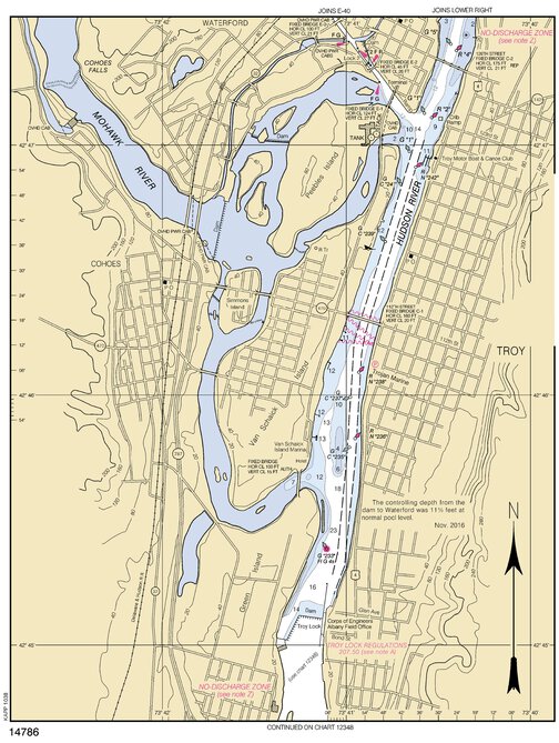 Mohawk River - Hudson River Map by National Oceanographic & Atmospheric ...