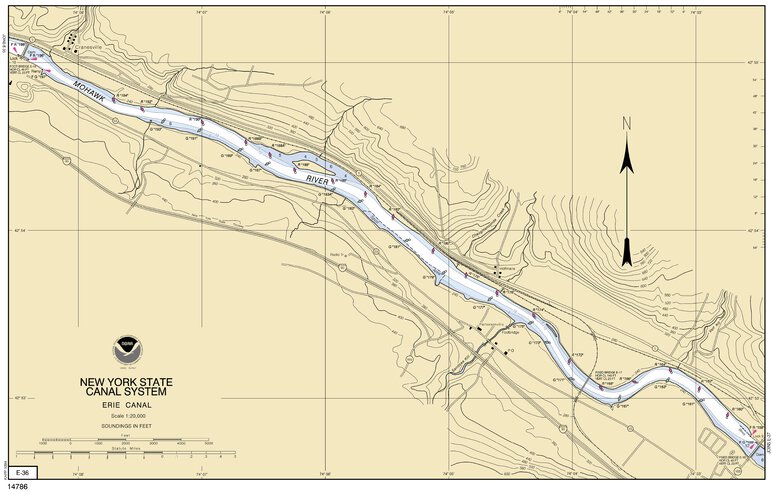 Mohawk River Map by National Oceanographic & Atmospheric Administration ...