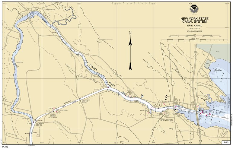 Oneida River - Oneida Lake Map by National Oceanographic & Atmospheric ...