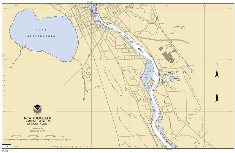 Oswego River - Lake Neatahwanta Map by National Oceanographic ...