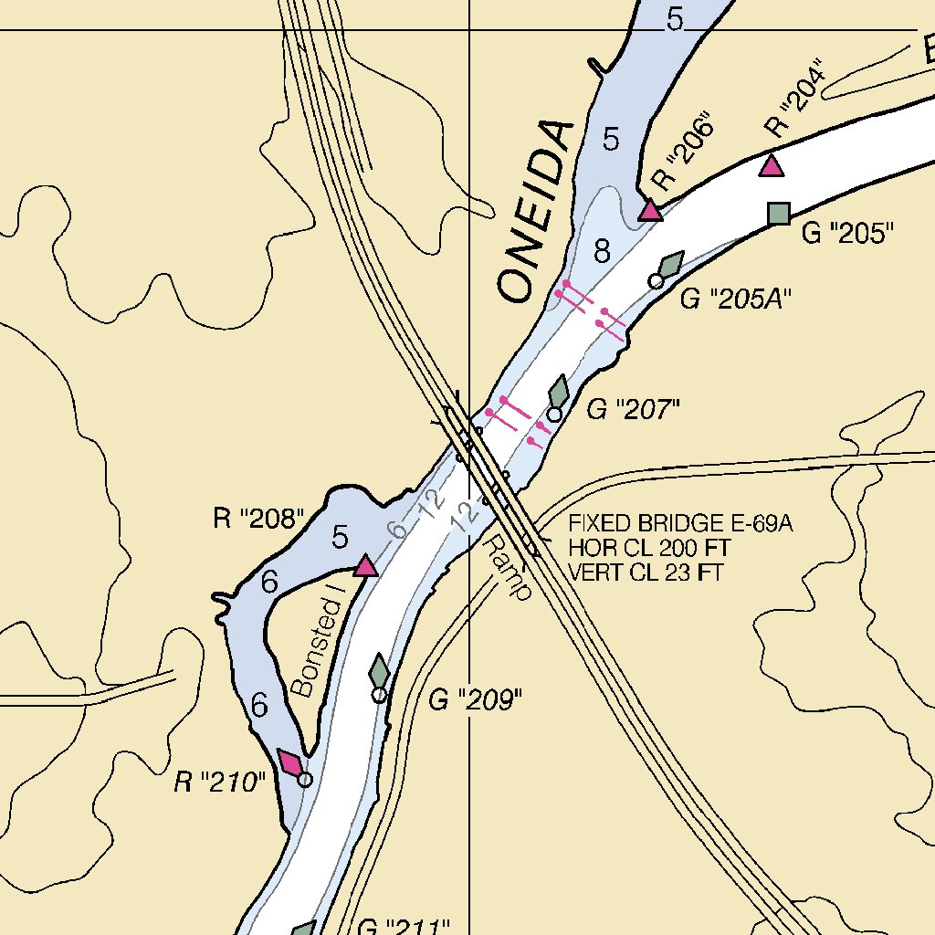Oswego River - Oneida River Map by National Oceanographic & Atmospheric ...