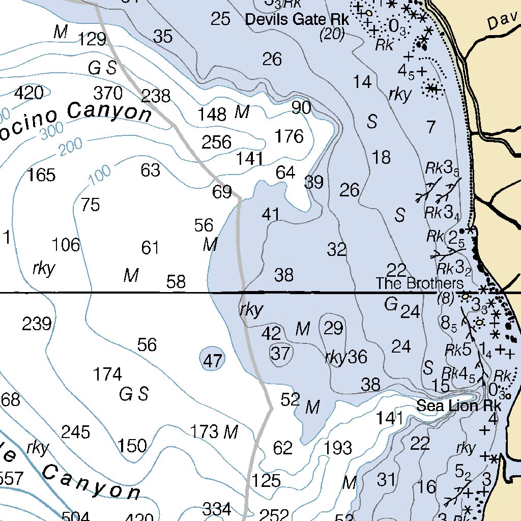 Point Arena To Trinidad Head Map by National Oceanographic ...