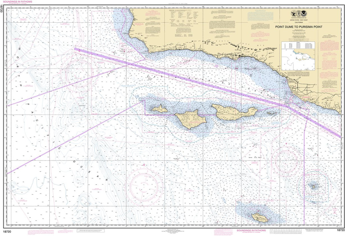 Point Dume To Purisima Point Map by National Oceanographic ...