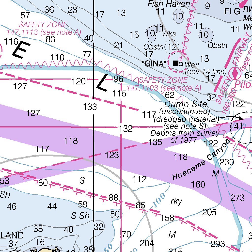 Point Dume To Purisima Point Map by National Oceanographic ...