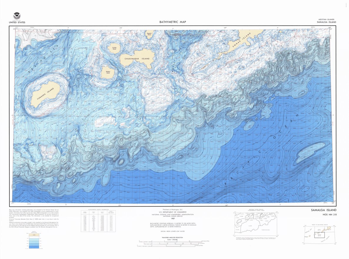 Samalga Island (NN 2-8) Map by National Oceanographic & Atmospheric ...
