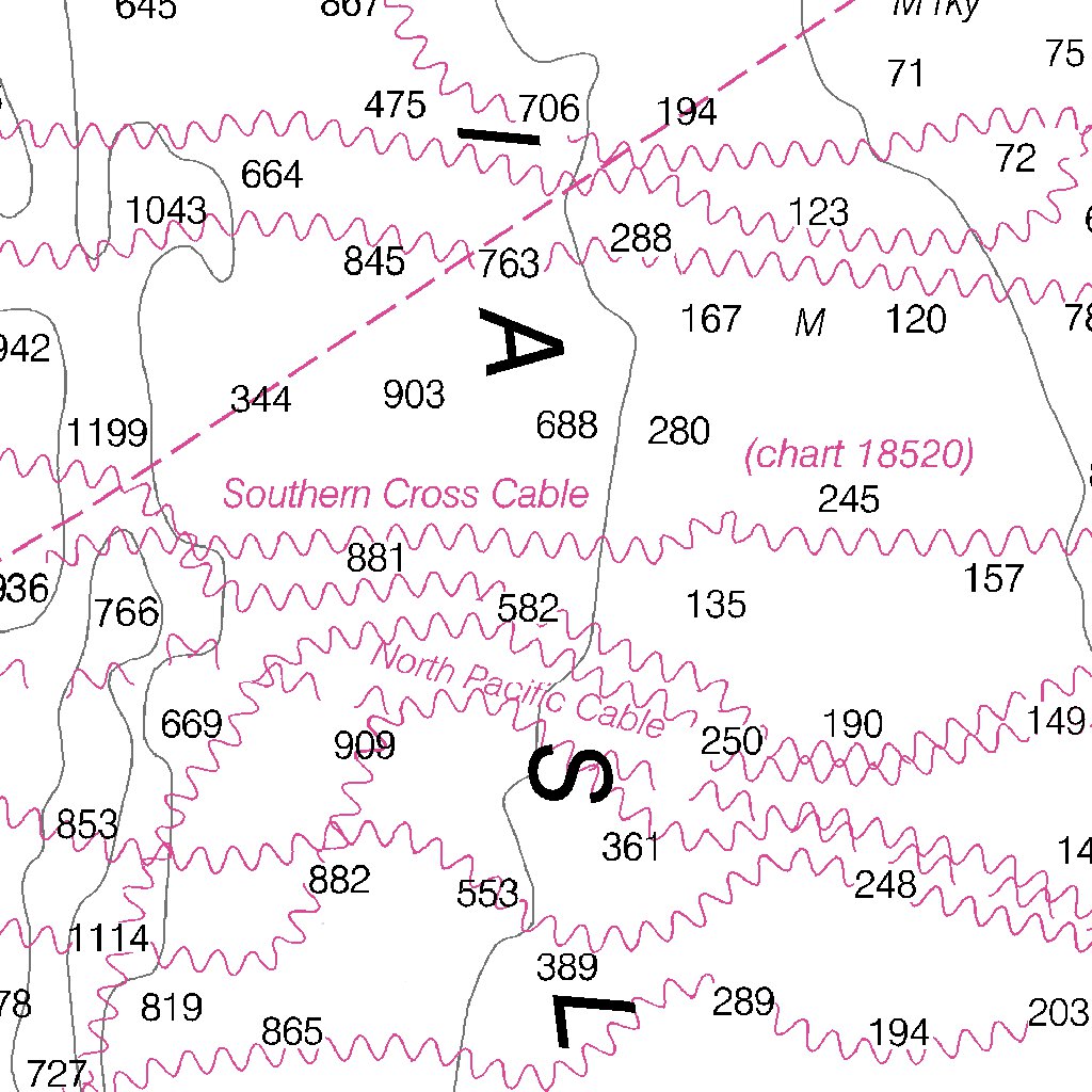 San Francisco To Cape Flattery Map by National Oceanographic ...