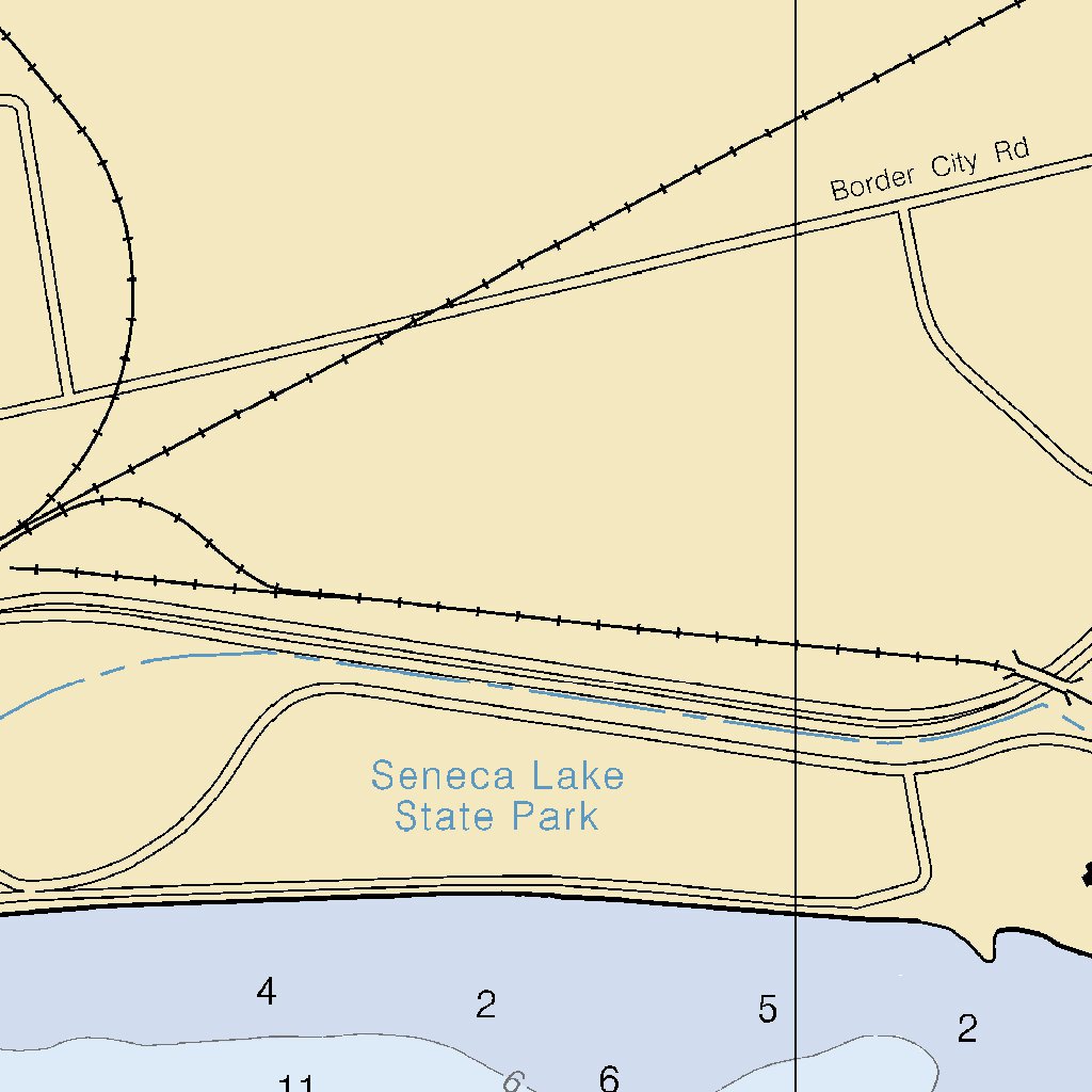 Seneca Lake Map by National Oceanographic & Atmospheric Administration ...