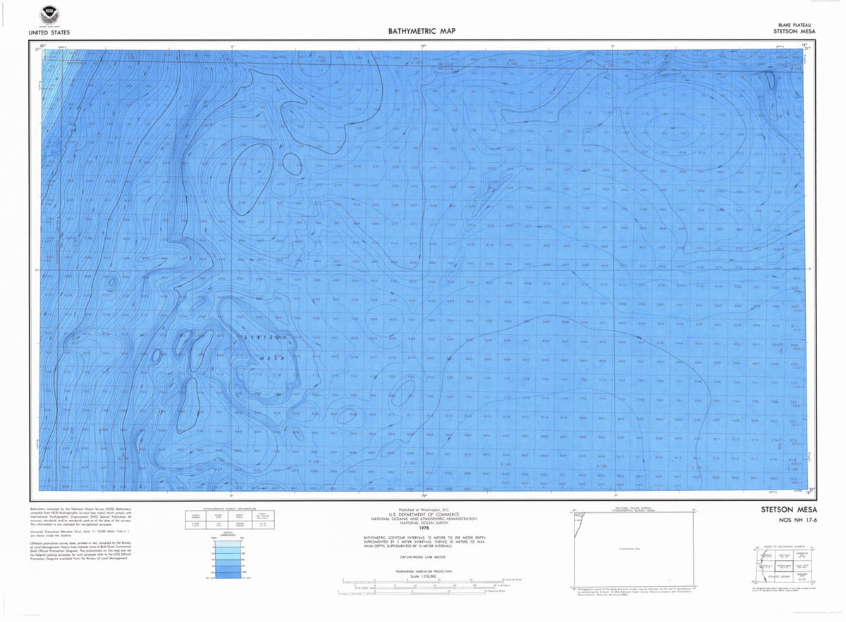 Stetson Mesa (NH 17-6) Map by National Oceanographic & Atmospheric ...
