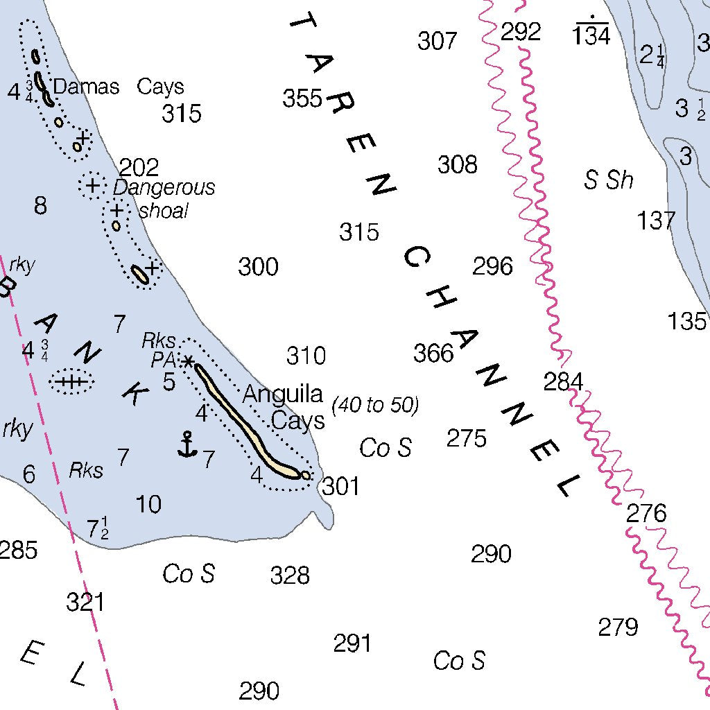 Straits Of Florida And Approaches Map by National Oceanographic ...