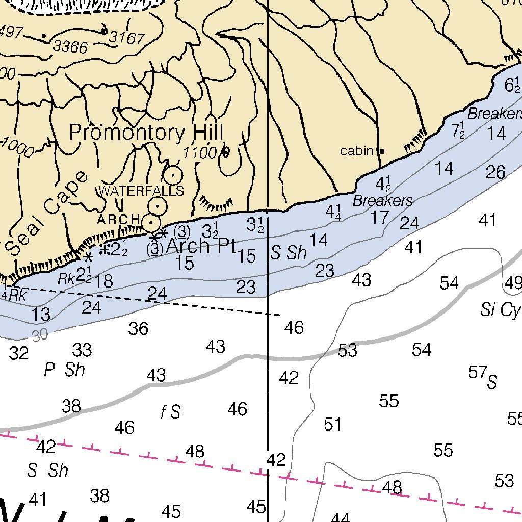 Unimak And Akutan Passes Map by National Oceanographic & Atmospheric ...