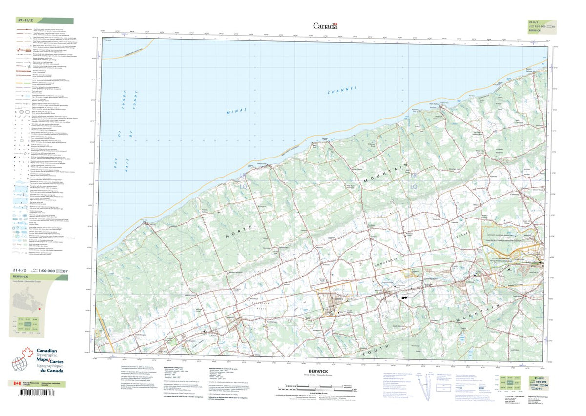 Berwick, NS (021H02 CanTopo) Map by Natural Resources Canada | Avenza Maps