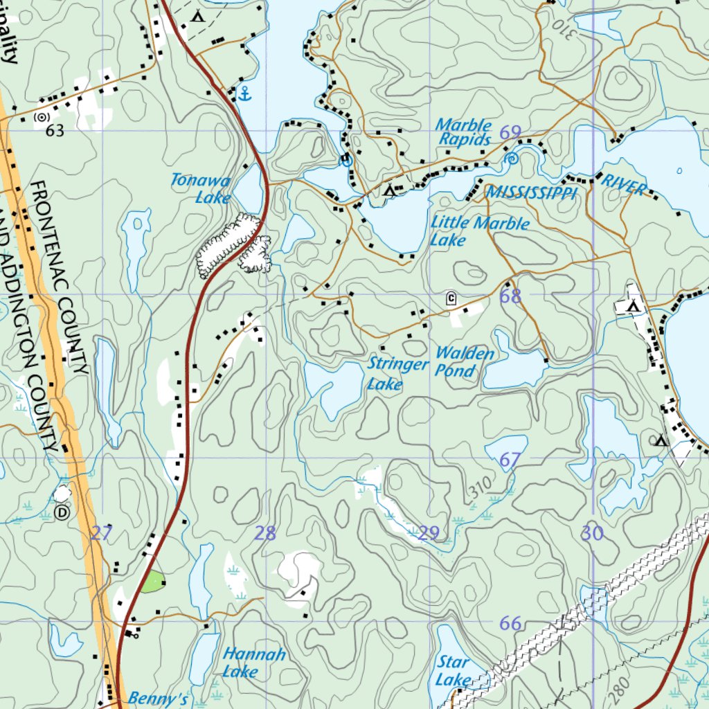 Bon Echo, ON (031C14 CanTopo) Map by Natural Resources Canada | Avenza Maps