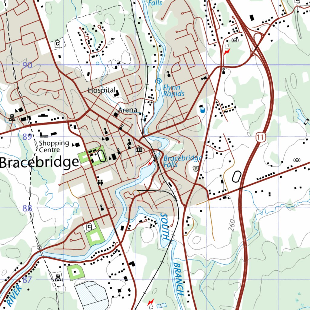 Bracebridge (031E03 CanTopo) Map by Natural Resources Canada | Avenza Maps