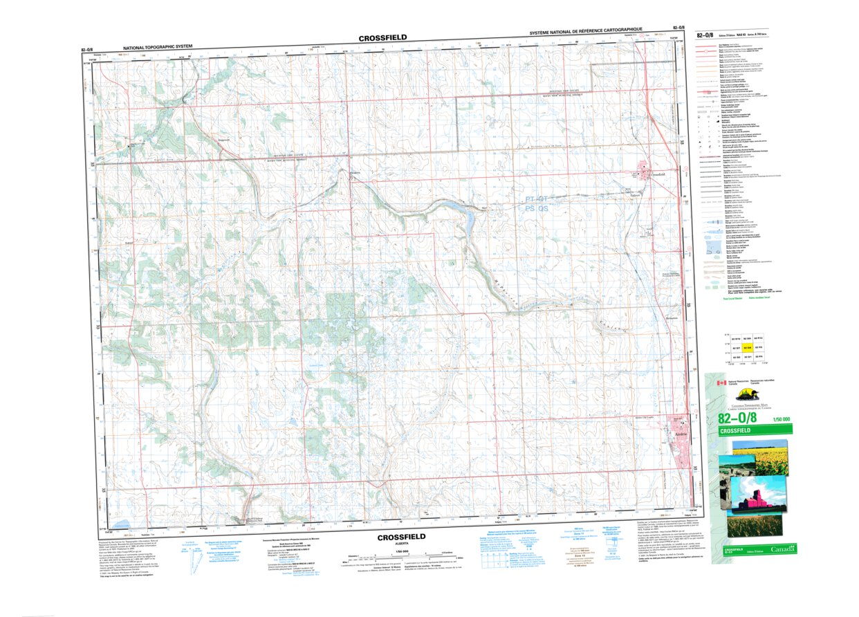 Crossfield, AB (082O08 CanMatrix) Map by Natural Resources Canada ...